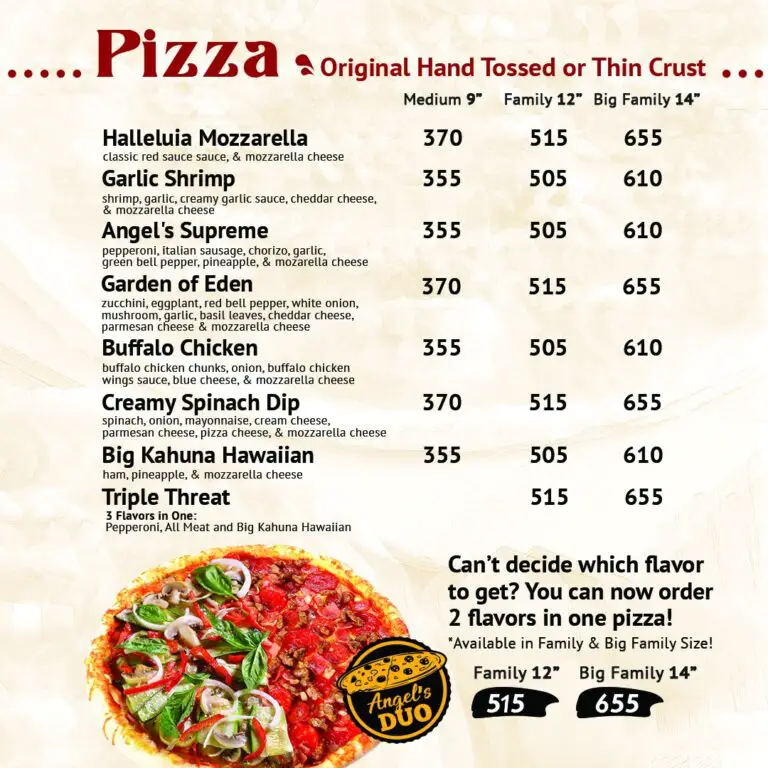 ANGEL’S PIZZA: Hotline, Menu, Promos & More! | mytourguide.ph